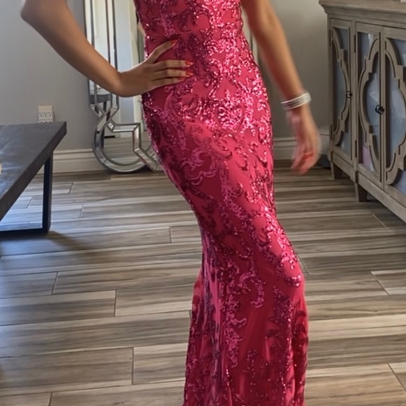 Windsor | Dresses | Gorgeous Pink Prom Open Back Dress | Poshmark